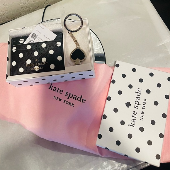 kate spade | Bags | Kate Spade Nwt Card Case Key Chain 49 Reversible ...
